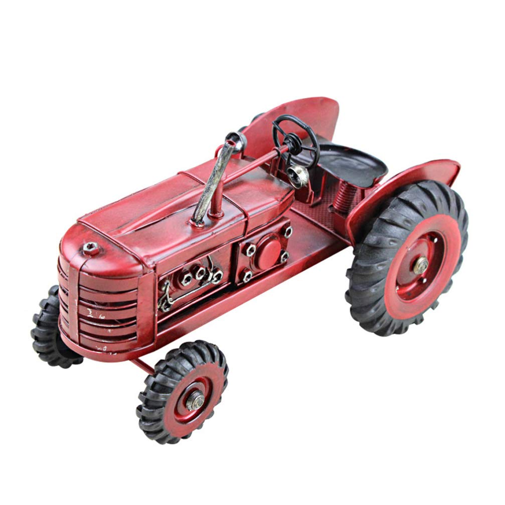 Amazon.com: Healifty Iron Crafts Tractor Statue Iron Tractor Figurine ...
