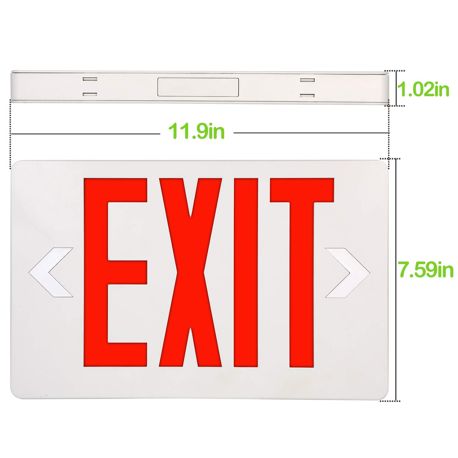 Snapklik.com : Hykolity LED Exit Sign, Red Letter Emergency Exit Lights ...