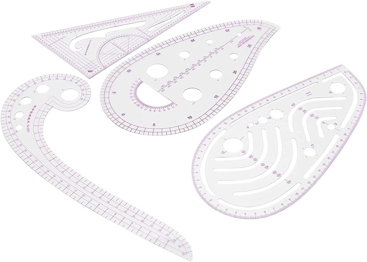 Juego de reglas de costura for herramientas de dibujo (4 piezas ...