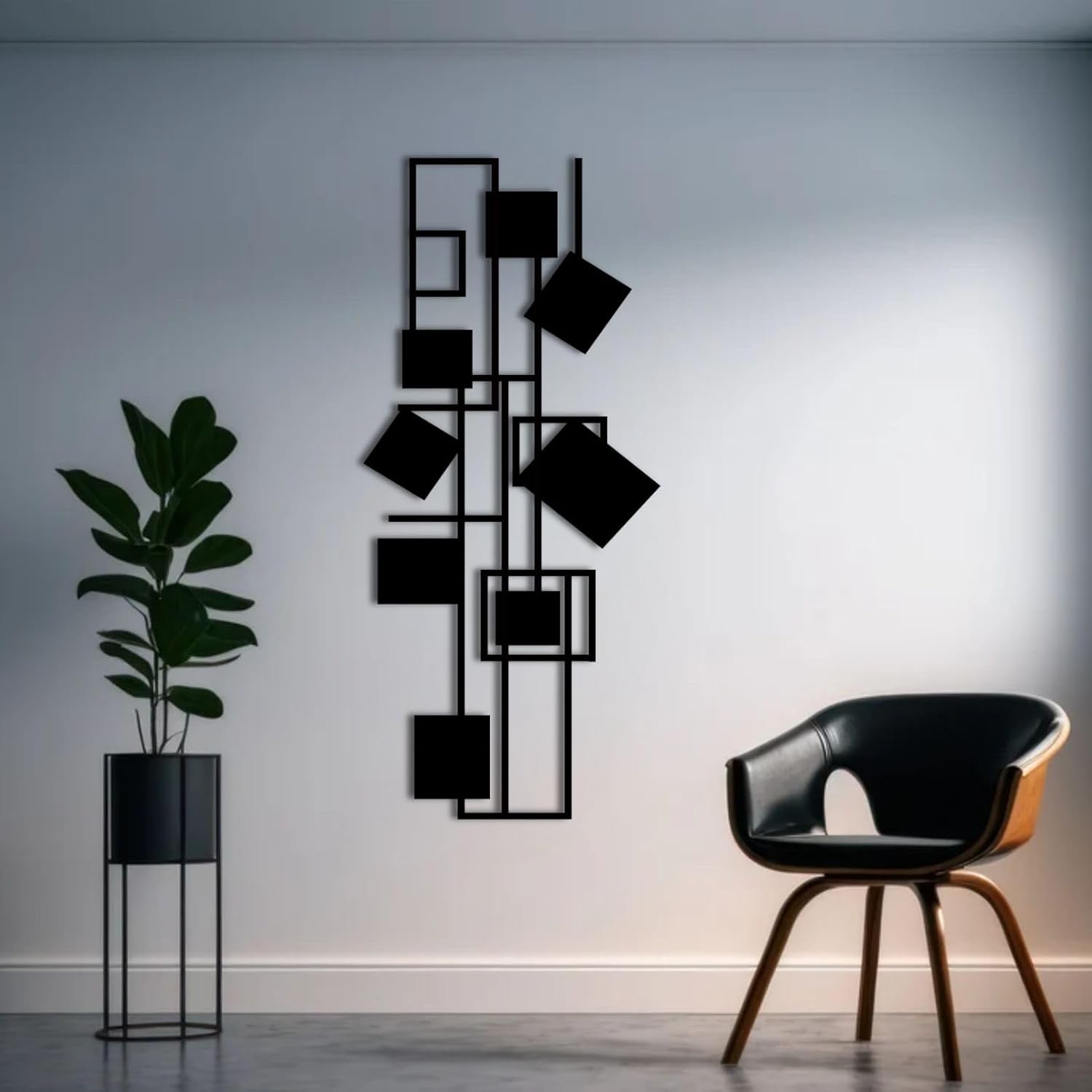 Amazon.com: ENJOYOO Geometrical Metal Wall Decor, Geometric Wall Art ...