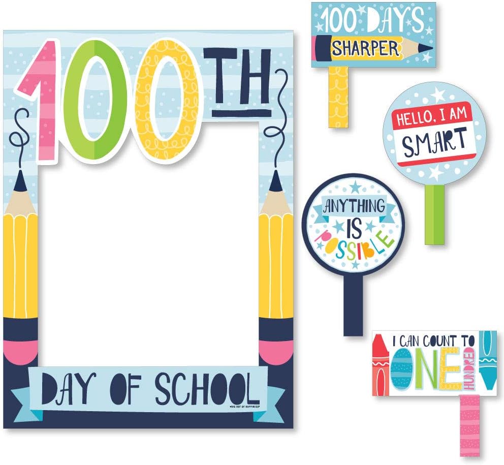 Amazon.com: Big Dot of Happiness Happy 100th Day of School - 100 Days ...