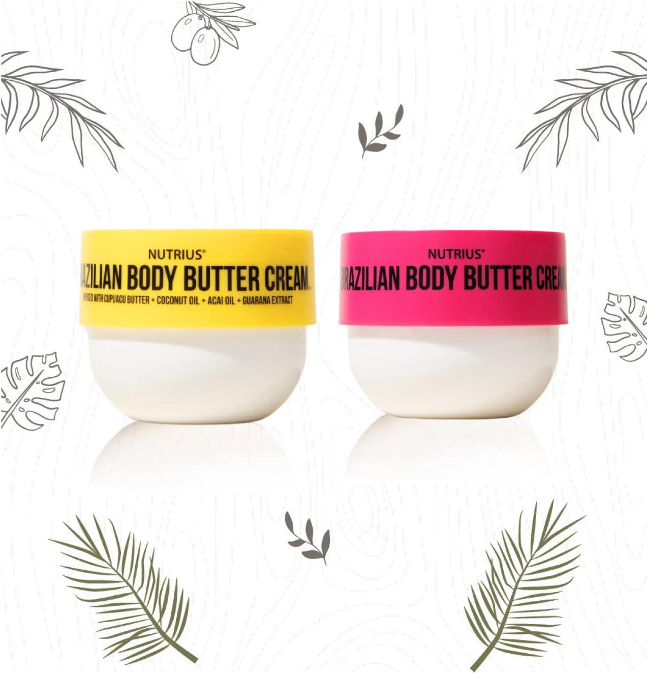 Amazon.com : Nutrius Brazilian Body Butter Cream - Coco + Berry Bliss ...