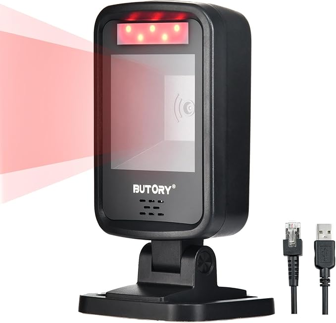 Amazon.com : Butory 1D 2D QR Barcode Scanner: Hands Free Automatic Bar ...