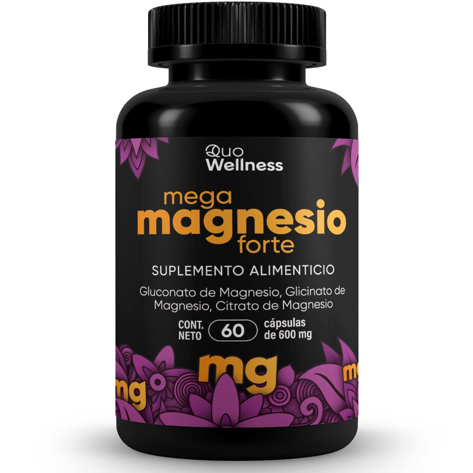 Mega Magnesio Forte | Mezcla de Magnesios Premium | Gluconato de ...
