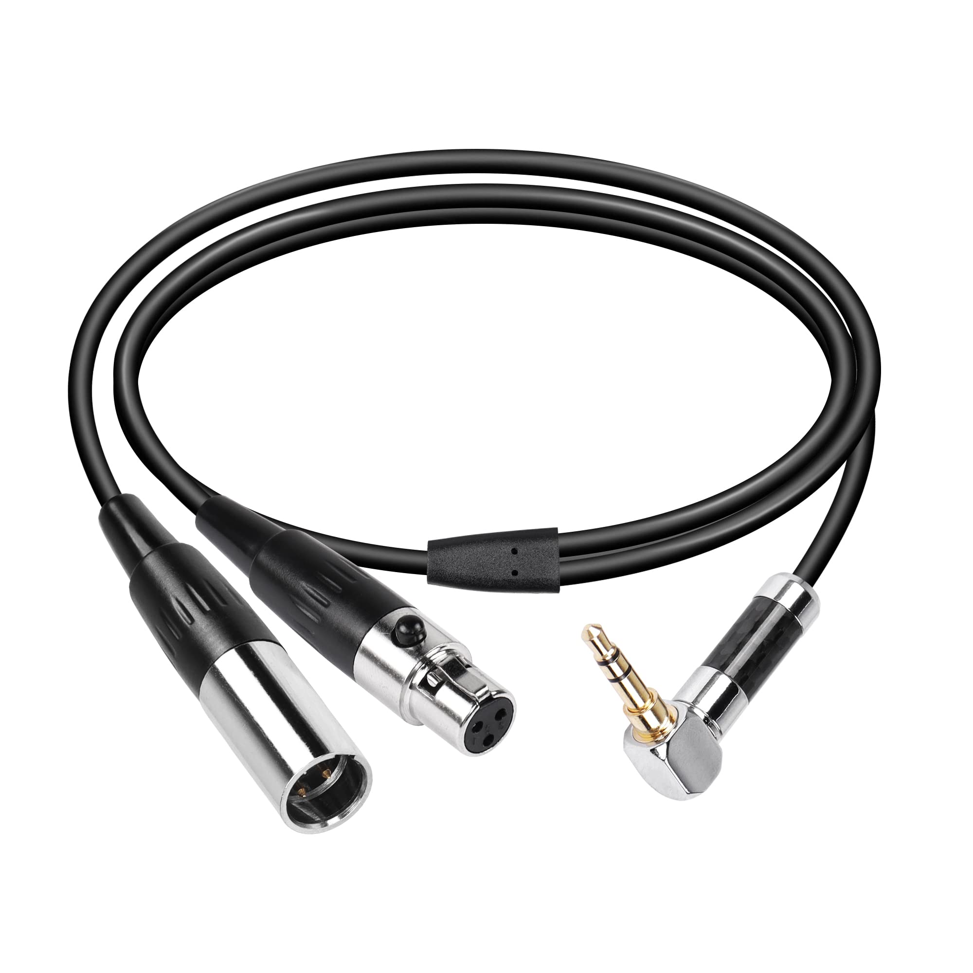 Amazon.com: CERRXIAN Dual Mini XLR to 3.5MM Stereo Mic Cable,90 Degree ...