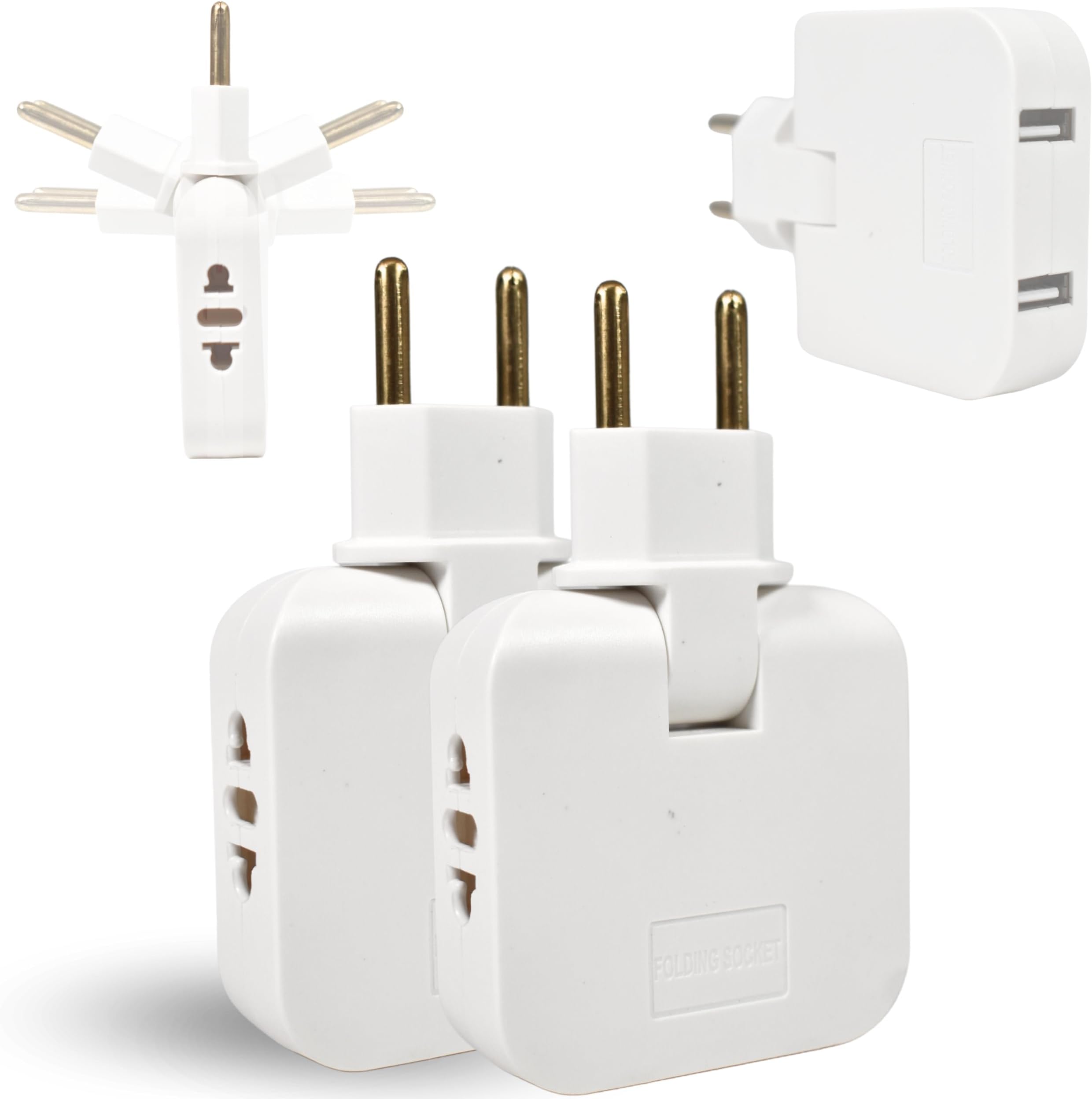 PAGAMADU 2 prises plates, 2 points de charge USB et 2 prises 220 V ...