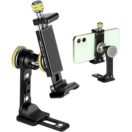 Amazon.com: Metal Phone Tripod Mount with Cold Shoe, 360 Rotated and ...