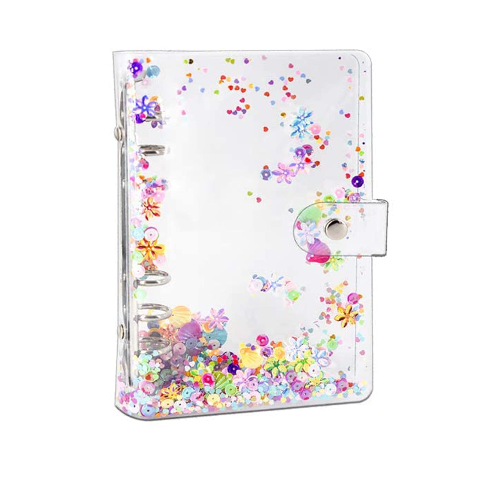 A5 Binder Cover, Clear Soft PVC 6 Hole Ring Binder Refillable Paper ...
