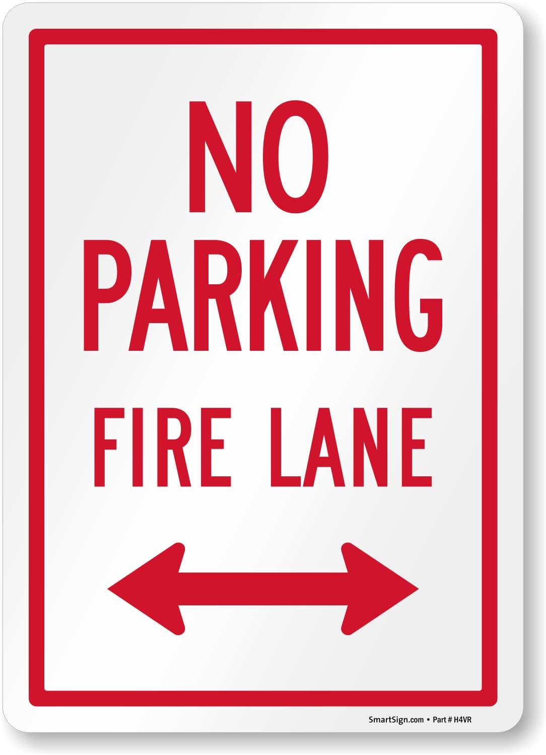 Amazon.com: SmartSign 14 x 10 inch “No Parking - Fire Lane” Metal Sign ...