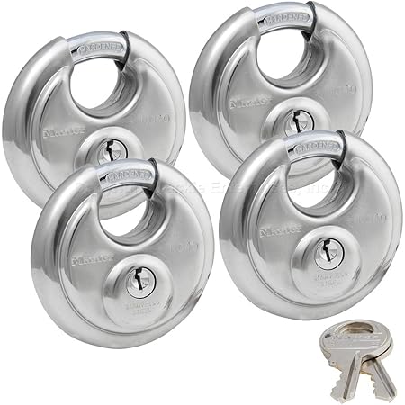 Master Lock M40XT Magnum Heavy Duty Stainless Steel Discus Padlock with ...