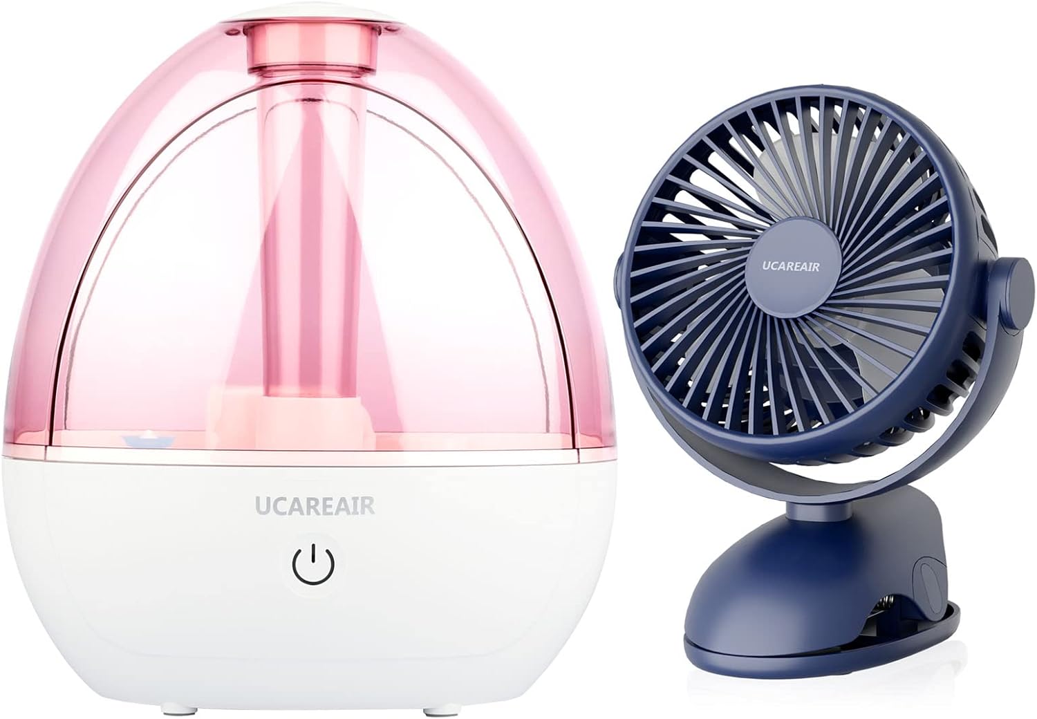 Amazon.com: Pink Humidifiers for Bedroom and Portable Clip On Fan Blue ...