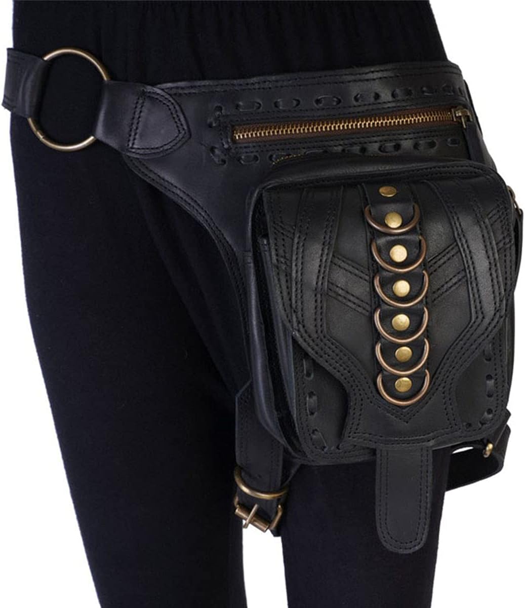 Borse da Gamba Steampunk Medievali, Marsupio in Pelle per Donna Uomo ...