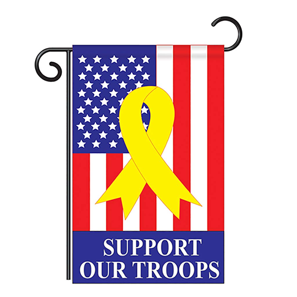 Amazon.com : Support Our Troops Garden Flag Home Decor Armed Forces Military Service All ...