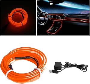 Amazon.com: EL Wire LED Strip Lights, 10FT/3M USB Auto Neon Light Strip ...