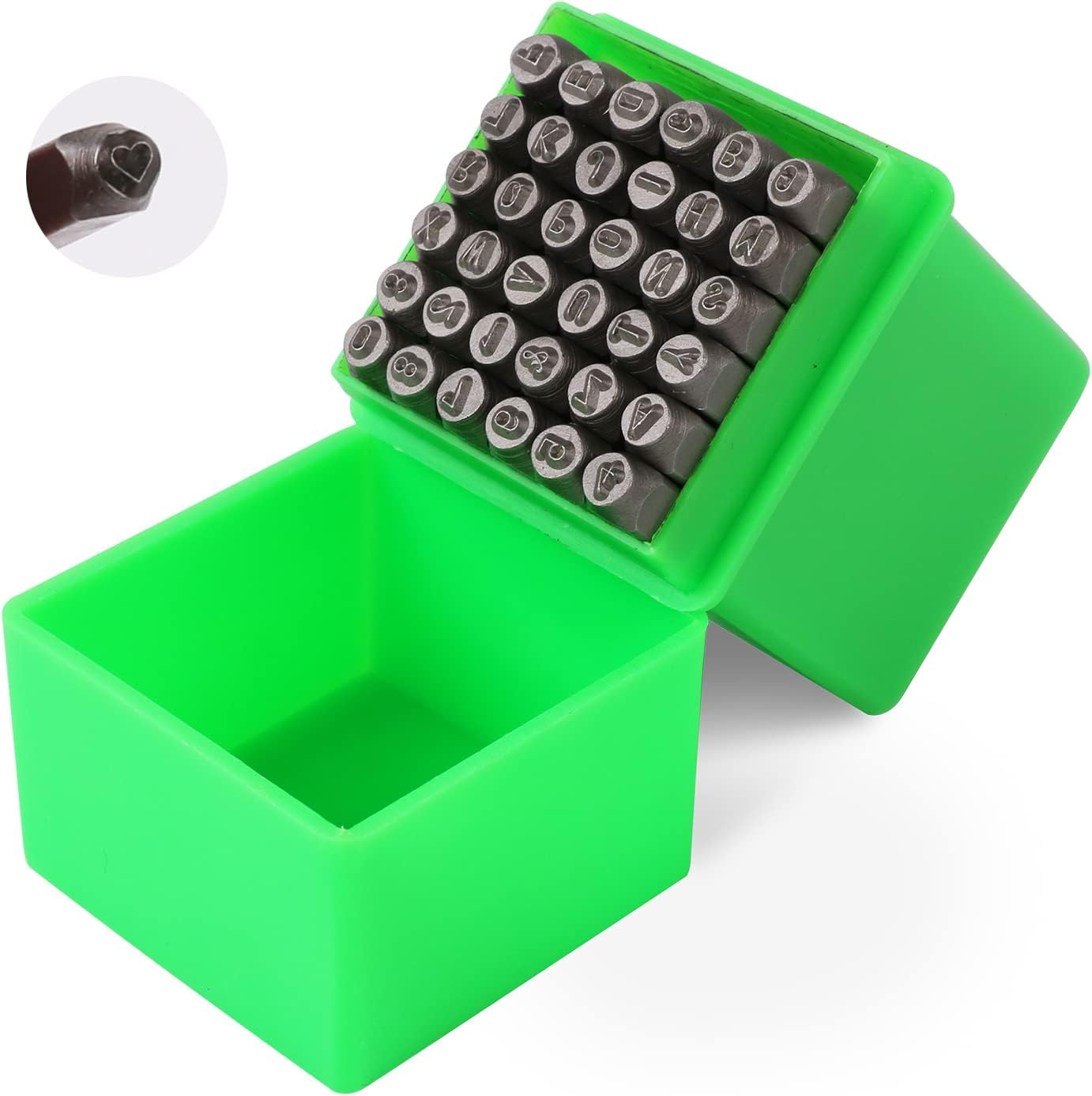 Amazon.com: SWANLAKE 37-Piece 3mm Number & Letter Stamp Set (A-Z & 0-9 ...