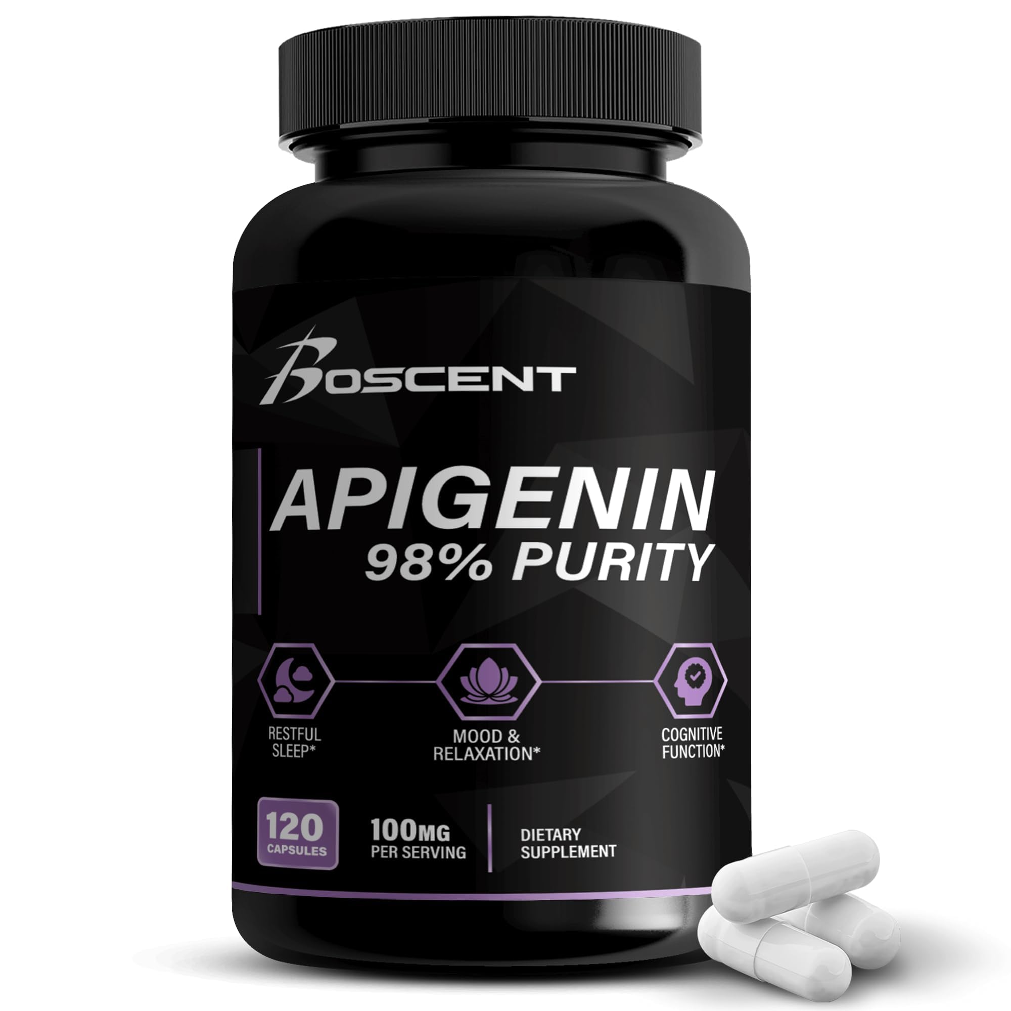 Amazon.com: Apigenin Supplement 100mg from Chamomile Extract│98% purity│Apigenin Supplement for ...
