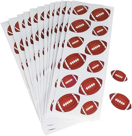 Amazon.com: Football Stickers - 12 Sheets with 12 Stickers Each ...