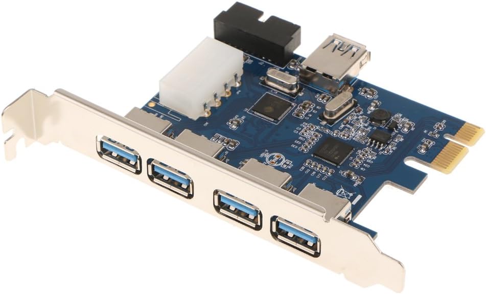 Amazon.com: PCI-E to 4 Port USB3.0 HUB PCI Express Expansion Card ...