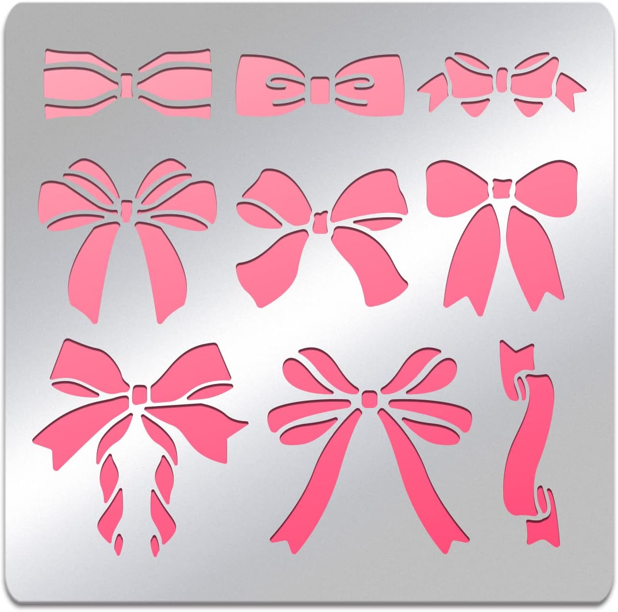 Amazon.com: Bow Coquette for Painting Stencils Reusable, 12Pcs 4 Inch ...