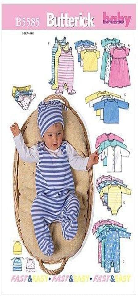 Amazon.com: BUTTERICK PATTERNS B5585 Infants' Jacket, Dress, Top ...
