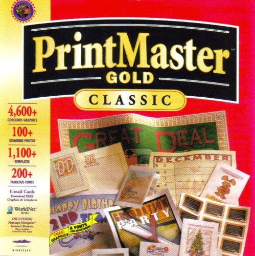 PrintMaster Gold Classic 4.0 [Windows 95/3.1]: Mindscape: Amazon.com: Books