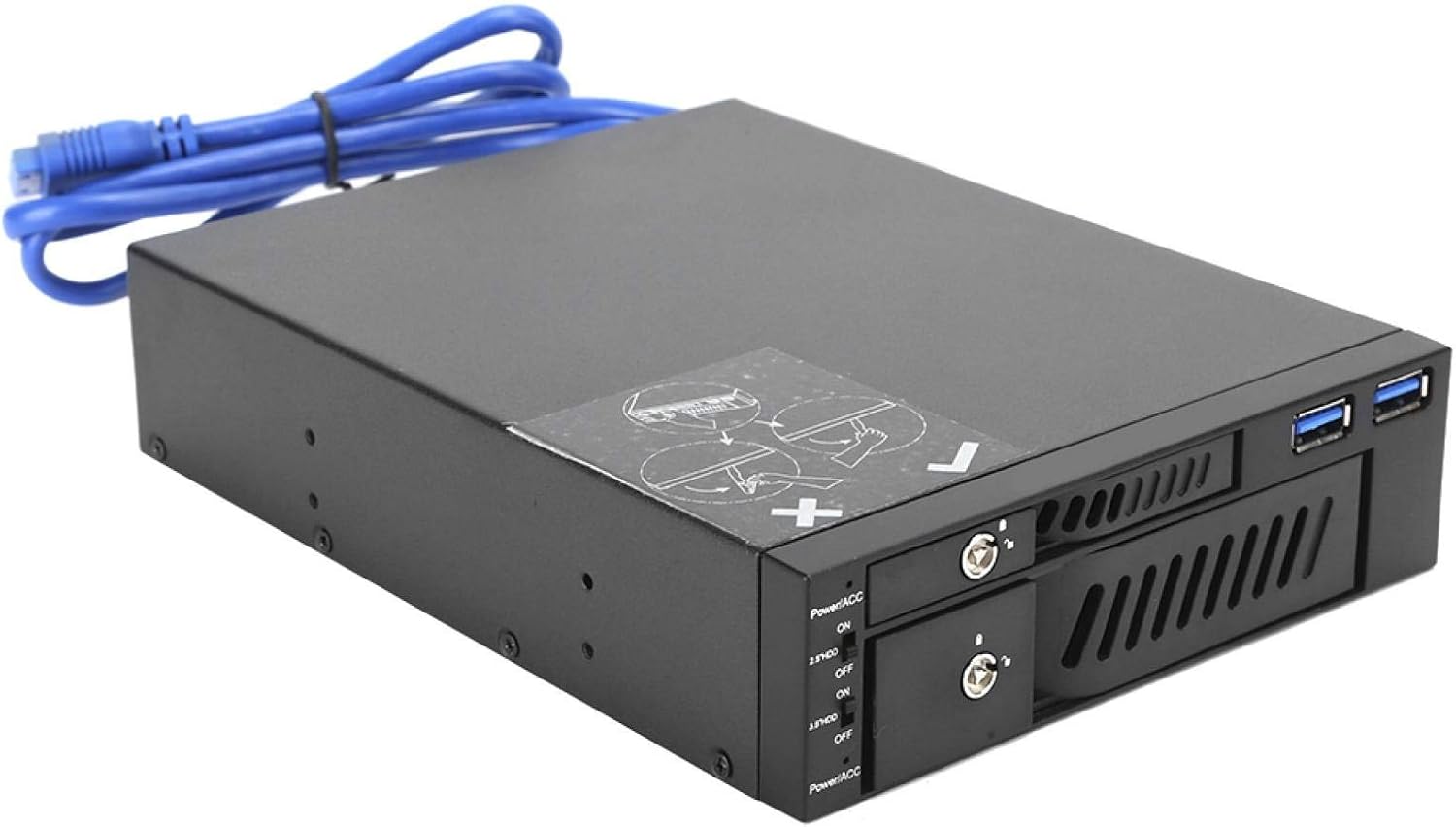 Hard Disk Mobile Rack for 2.5" & 3.5" HDD/SSD SATA Docking Enclosure ...