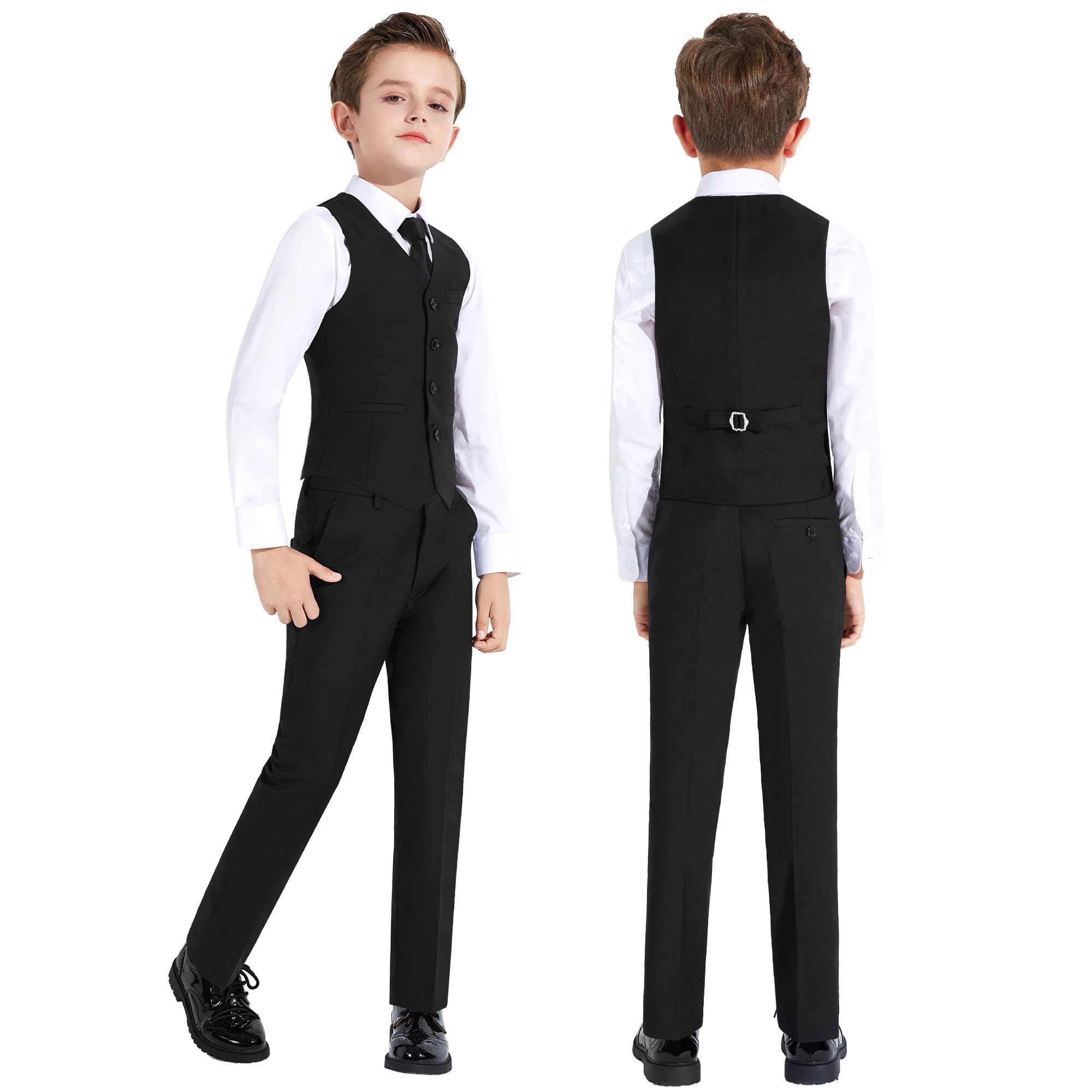 Snapklik.com : Plavict Boys Suits Slim Fit 5 Piece, Adjustable Waist ...