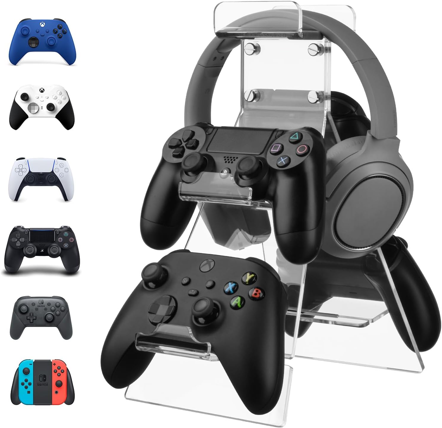 Amazon.com: CaSZLUTION Controller Stand with Headphone Holder, Acrylic ...