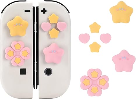 Amazon.com: WISHAVEN ABXY Buttons Sticker Joystick Cover Caps, Cross D ...