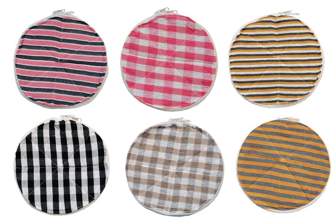 Buy Vedika ASFUN Cotton Round Traditional Multicolour Roti Cover ...