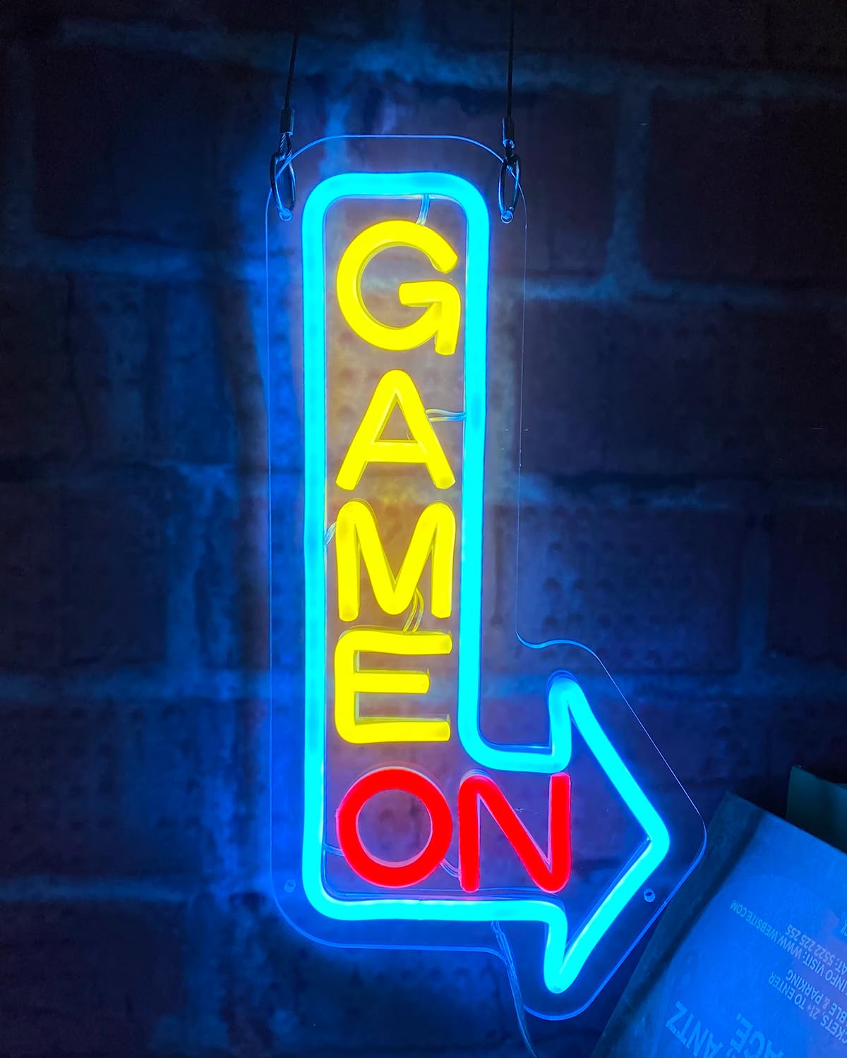 Amazon.com : GAME ON Neon Sign for Wall Decor, LED Neon Gamer Sign for ...