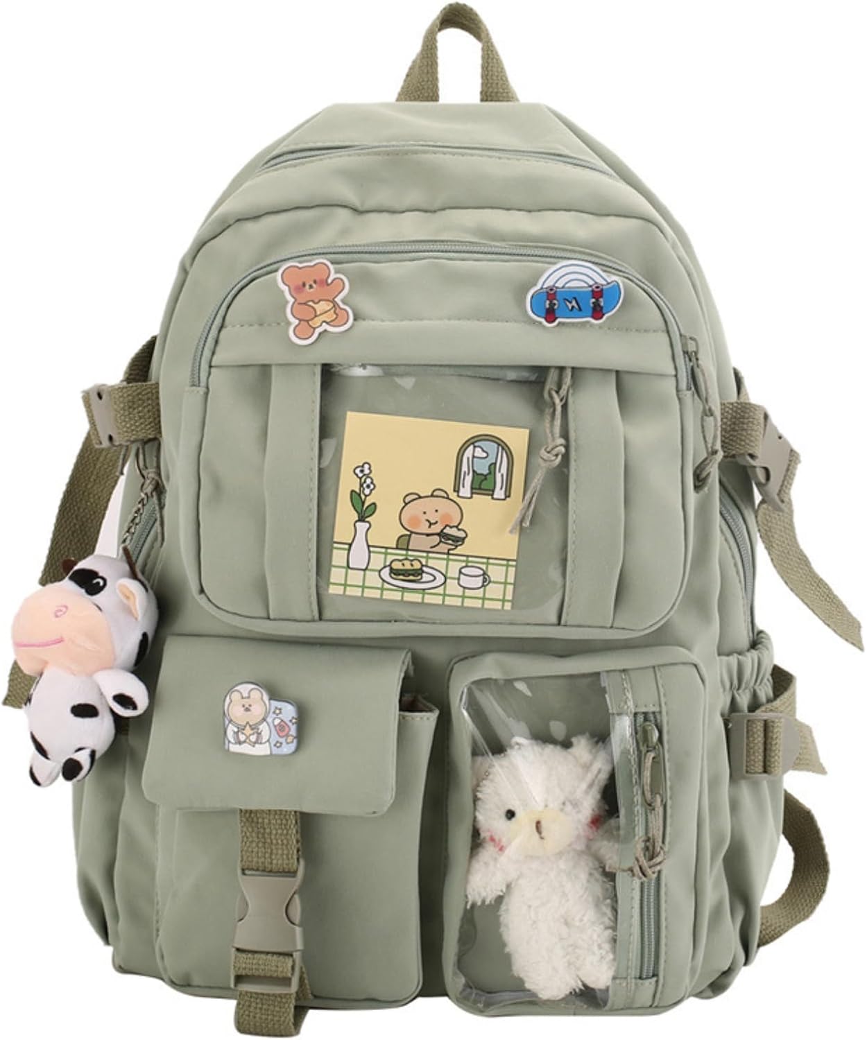 Amazon.com: srdmuph Kawaii Backpack with Cute Accessories Pin Pendant ...