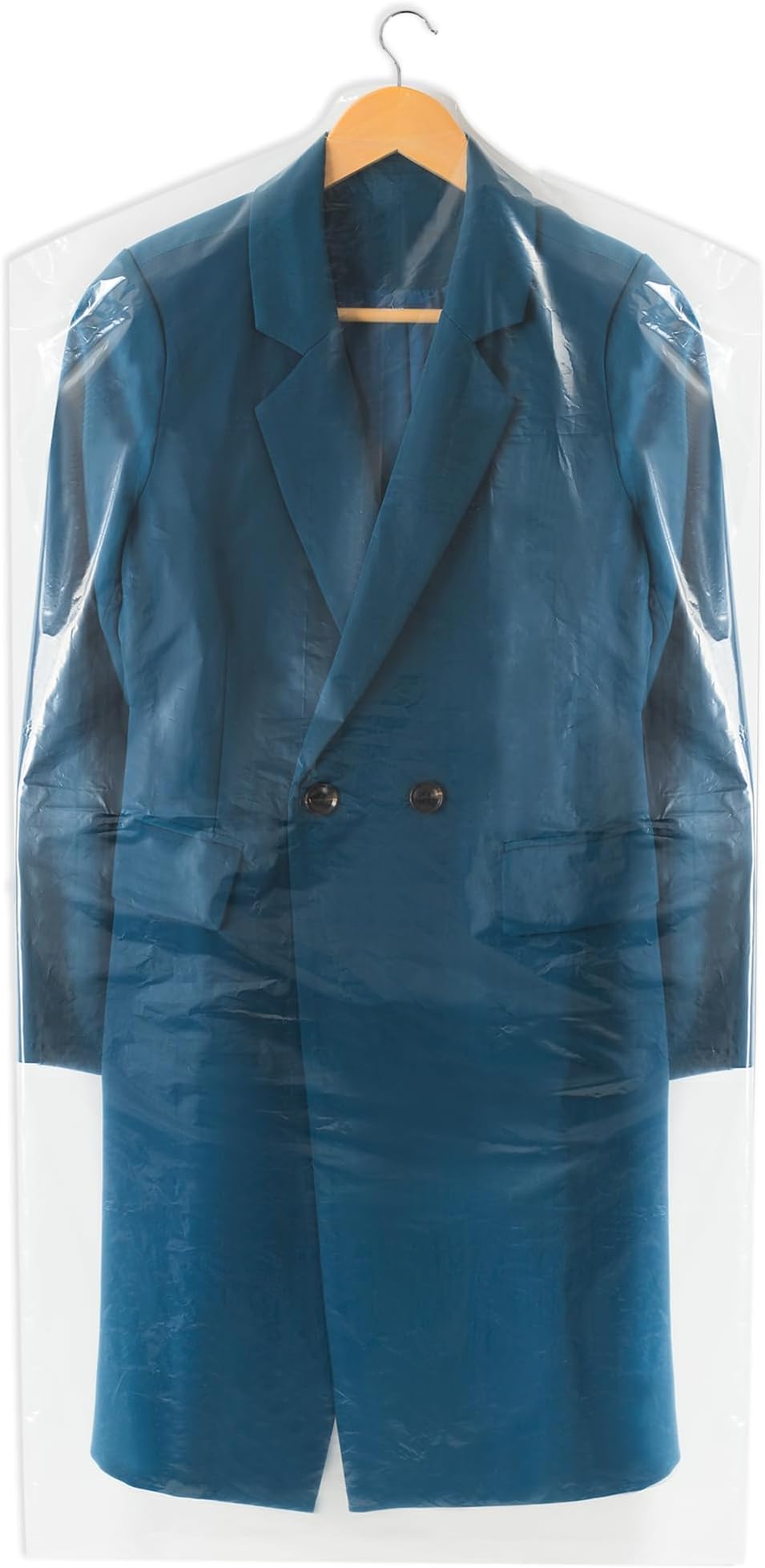 Amazon.com: 50 Pack Clear Plastic Garment Bags for Hanging Clothes, Dry ...