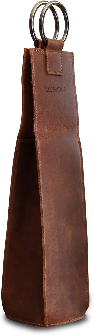 Amazon.com: Londo Genuine Leather Wine Bottle Holder and Carrier : Home ...