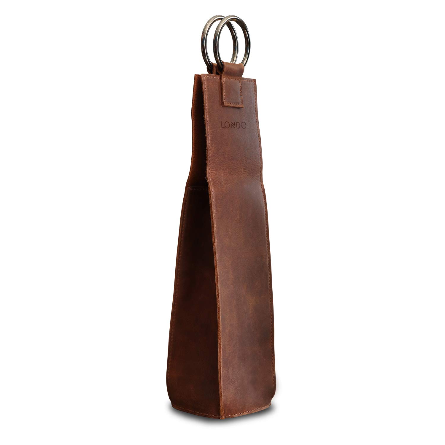 Snapklik.com : Genuine Leather Wine Bottle Holder And Carrier