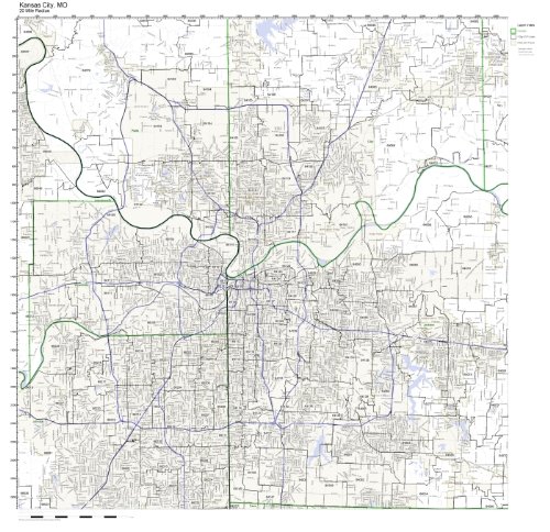 Amazon.com: Kansas City, MO ZIP Code Map Not Laminated : Office Products