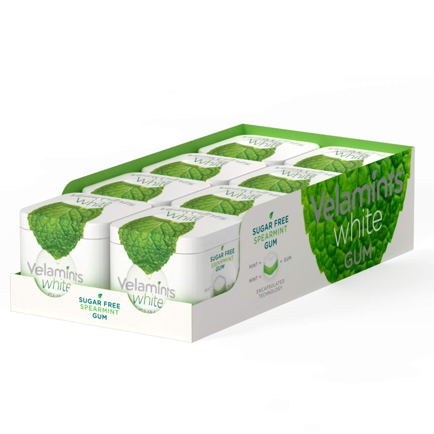Amazon.com : Velamints White Spearmint Gum | Sugar Free Mint Gum with ...