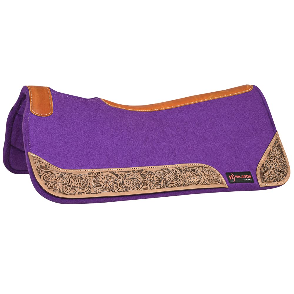 Snapklik.com : Western Wool Felt Horse Saddle Pad W/Distressed Wear ...