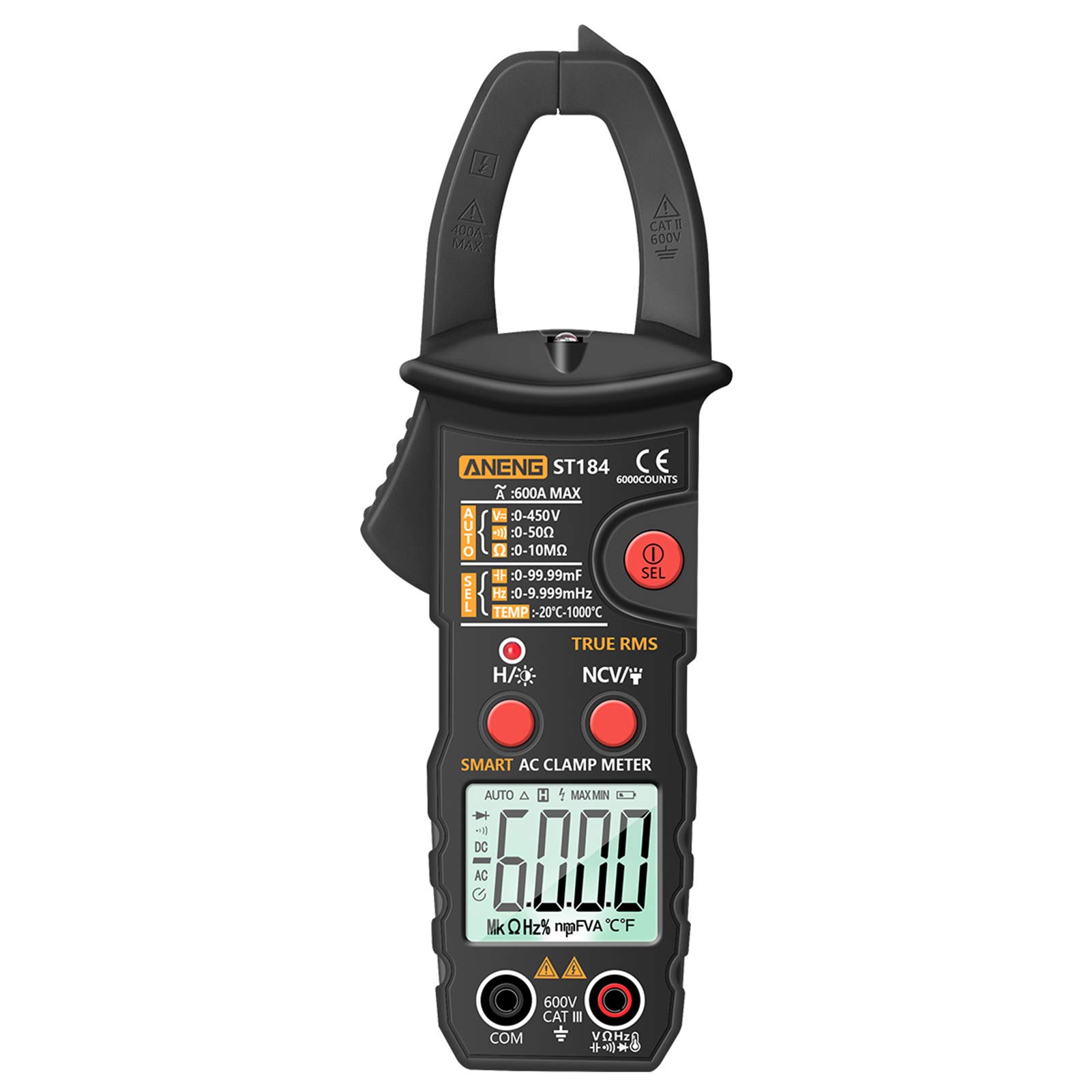 Buy True RMS Digital Multimeter Clamp Meter DC/AC Voltage Detector AC ...