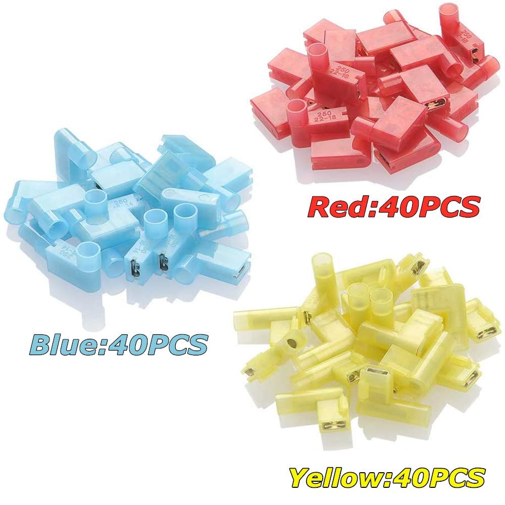 Snapklik.com : 120PCS Nylon Insulated Flag Spade Quick Disconnects ...