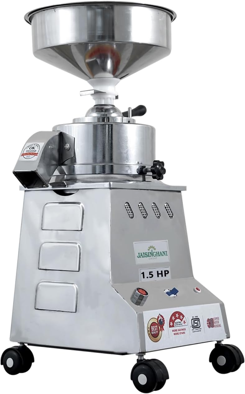 Natraj Shakti Stone Aata Maker 1.37 HP - Stainless Steel Body, 11 Kg/Hr ...