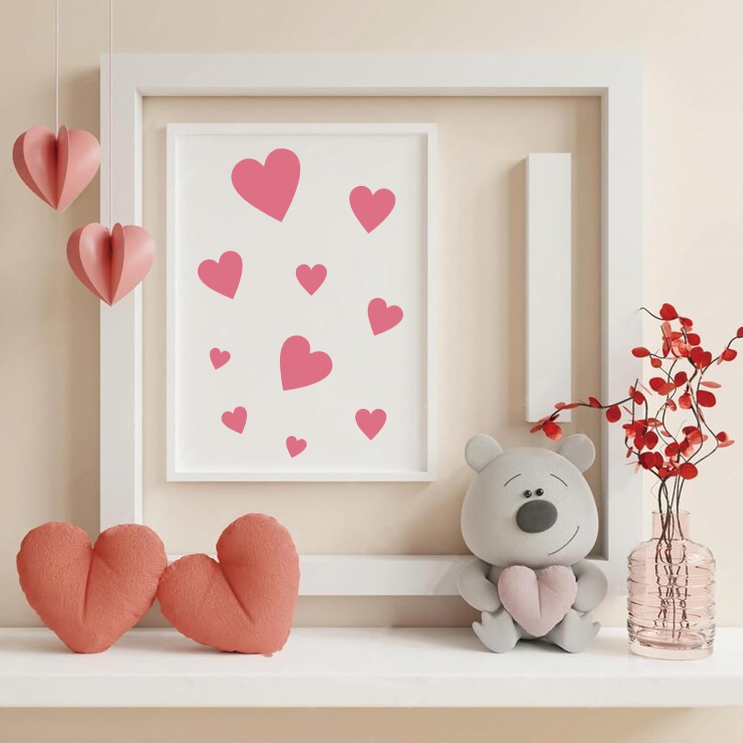 Snapklik.com : 11 Pieces Heart Stencil, Reusable Heart Stencil Template ...