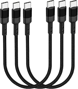 Amazon.co.jp: 30 cm USB CからUSB Cケーブル、3本20 V 3 A C型PD急速充電ケーブルはサムスンGalaxy S 20/S 9 Ultra Note 20と ...