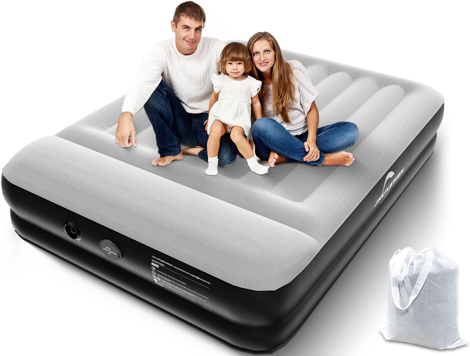 Amazon.com: DIMAR GARDEN Queen Size Air Mattress with Backrest and Pump ...