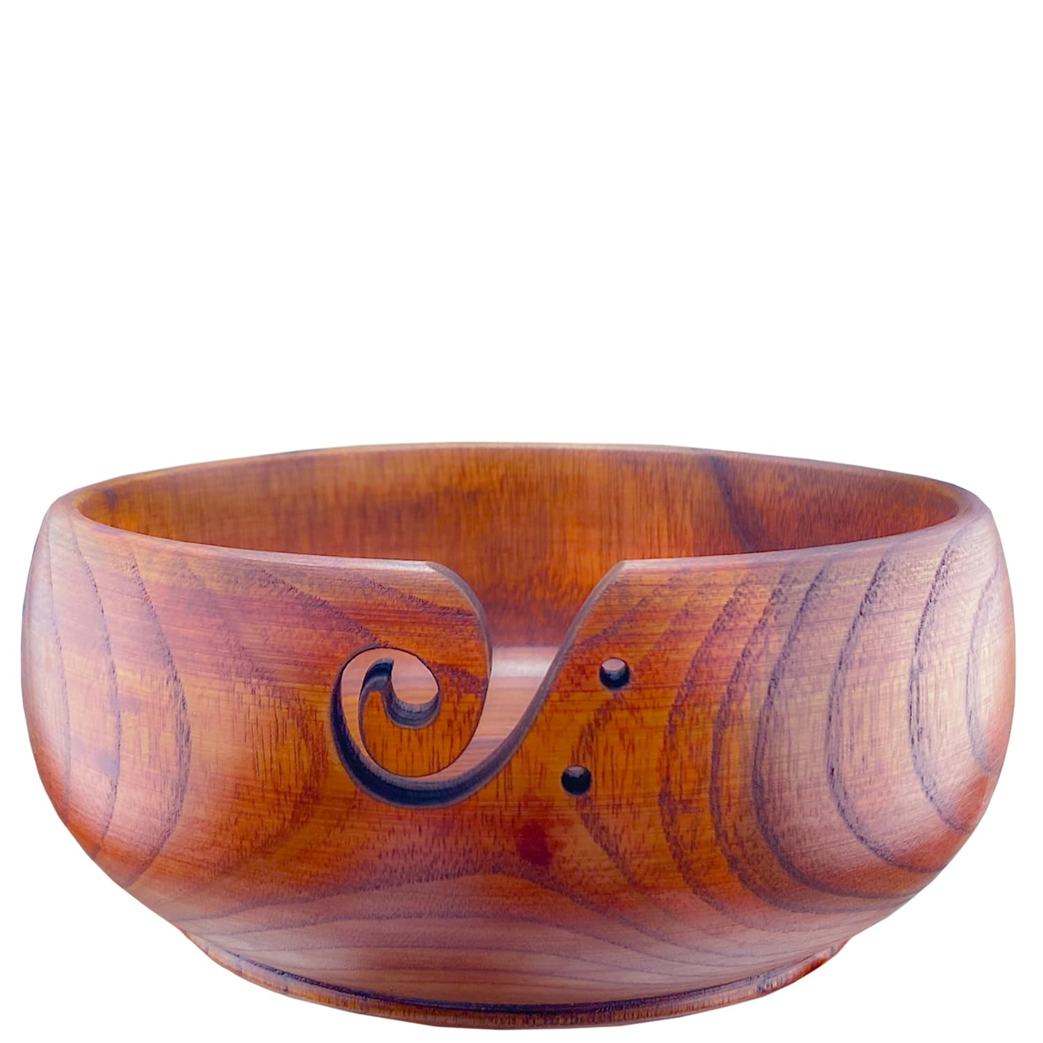 Amazon.com: Wooden Yarn Bowl with Holes,Rosewood Handmade Knitting Yarn ...