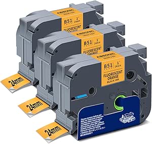 Amazon.com: Absonic 3-Pack 1 Inch Label Tape Compatible for Brother Tze ...