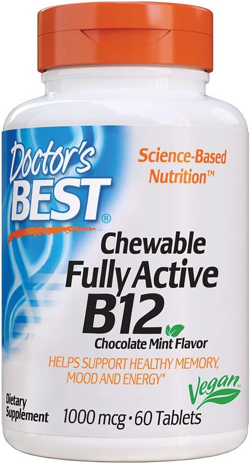 Amazon.com: Doctor's Best Chewable Fully Active B12 Chocolate Mint ...