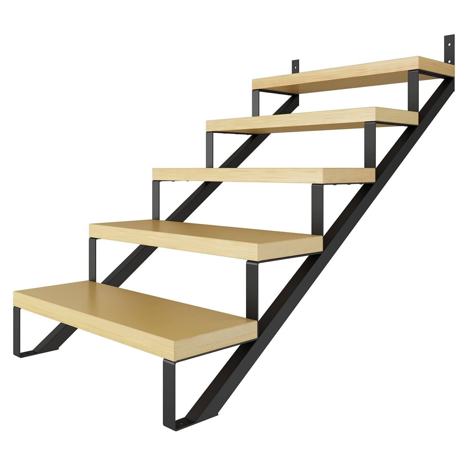 DIYHD Steel Stair Riser 5 Step Stair Stringer for Deck Height 43 in ...