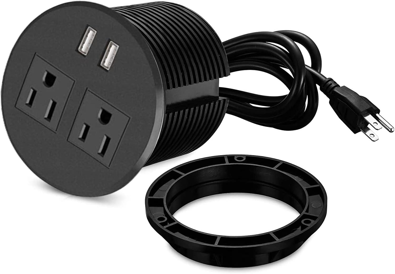 Amazon.com: 3" Round Recessed Desktop Power Grommet,Tabeltop Hidden ...