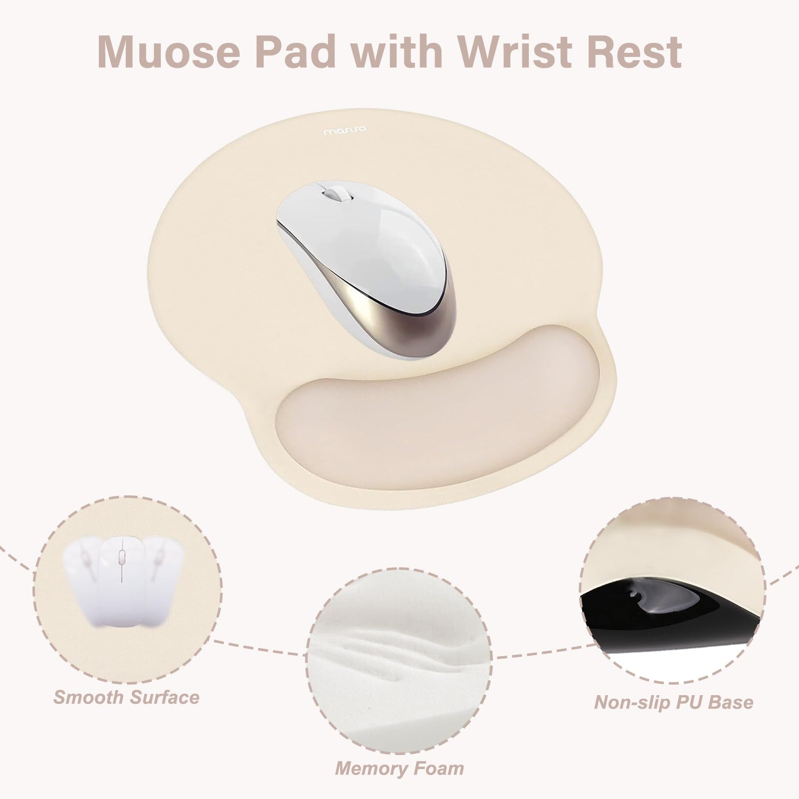 Snapklik.com : MOSISO Wrist Rest Support For Mouse Pad&Keyboard Set ...